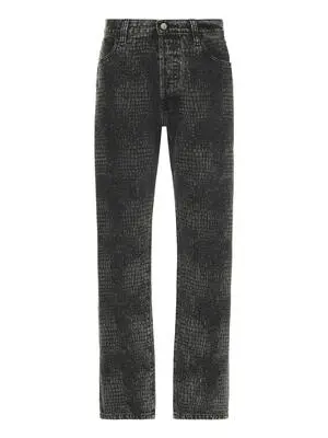 Aries Lasered Croc Lilly Jeans - Black