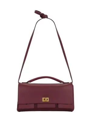 Balenciaga Bel Air Strap Clutch Bag - Dark Burgundy