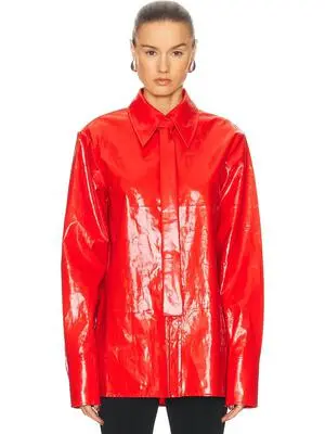 JIL SANDER Tie Shirt - Paprika