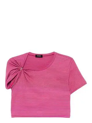 We11Done Gathered Cropped T-shirt - Pink