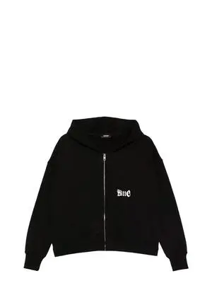 We11Done Logo Zip-up Hoodie - Black