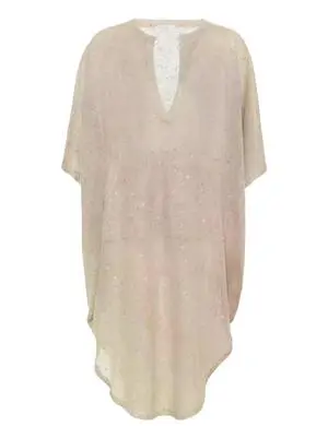 Brunello Cucinelli Metallic-threading Tunic - Neutrals