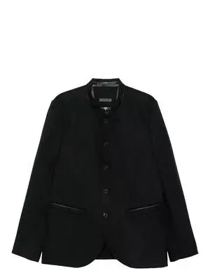 John Varvatos Leather Blazer - 001 Black