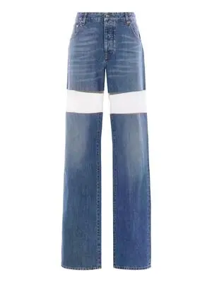 DURAN LANTINK Cut-out Straight Leg Jeans - Blue