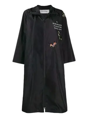 Valentino Garavani Gravitation Printed Trench Coat - Black