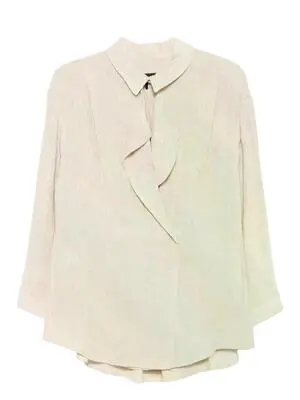 Giorgio Armani Ruffle-detail Blouse - Neutrals