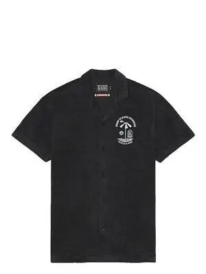 Scotch & Soda Short Sleeve Shirt In Black - Washed Black