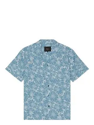 Rails Tyler Camp Shirt In Blue - Multi Blue Sunflower