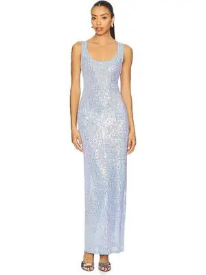 LOVERS AND FRIENDS Katrine Maxi Dress - Light Blue Sequin