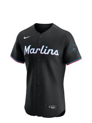 Nike Miami Marlins Mlb Elite Jersey - Black