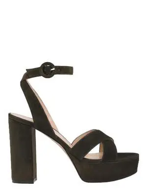 GIANVITO ROSSI Sabrina Sandals Green Suede