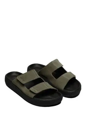 VEJA Etna Suede Slide Sandal - Kaki Black