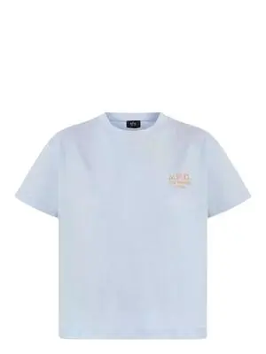 A.p.c. Logo-embroidered T-shirt - Blue