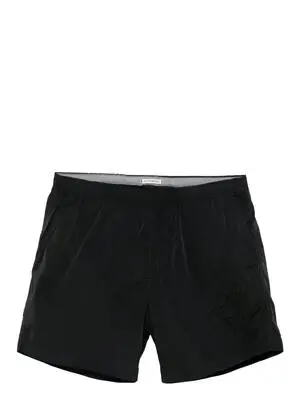 C.P. COMPANY Logo-embroidered Swim Shorts - Black