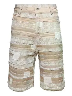WHO DECIDES WAR BY EV BRAVADO Panelled Shorts - Neutrals