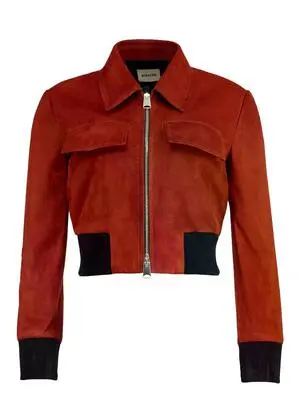 Khaite Hector Zip-up Bomber Jacket - Red