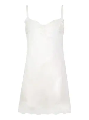 Dolce & Gabbana Lace-detailing Silk-blend Camisole - White