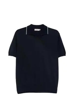 Canali Fine-knit T-shirt - Blue