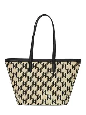 Karl Lagerfeld Monogrammed Tote Bag - Neutrals