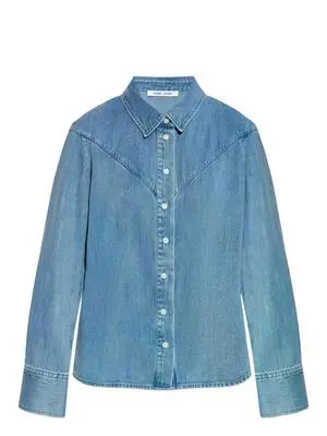 SAMSOE SAMSOE Samos Denim Button-up Shirt - Blue