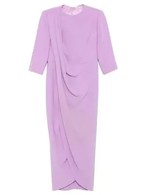 ISABEL SANCHIS Draped Maxi Dress - Purple