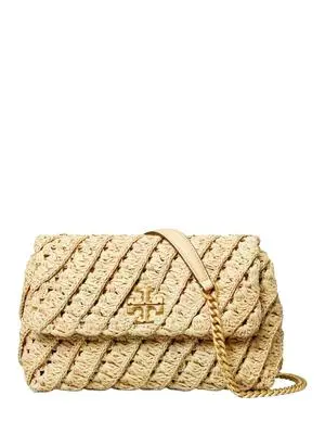 TORY BURCH Kira Braided Straw Shoulder Bag