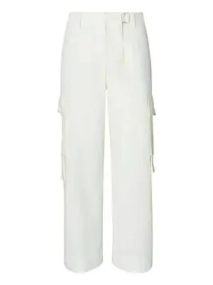 Tory Burch Belted Cargo Pants - White