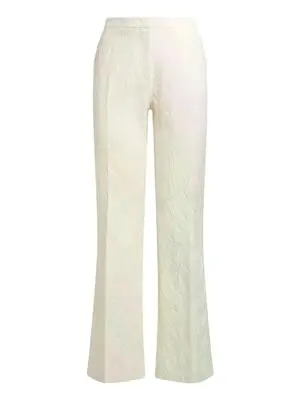 Etro Paisley-jacquard Flared Trousers - White