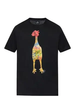 Paul Smith Graffiti Chicken-print T-shirt - Black