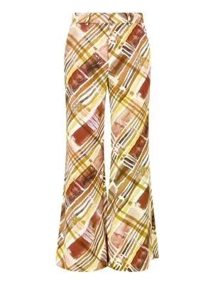 Rosie Assoulin Abstract-print Trousers - Brown