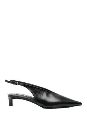 JIL SANDER 35mm Leather Slingback Pumps - Black