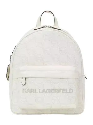 Karl Lagerfeld Ikon Monogram Backpack - White