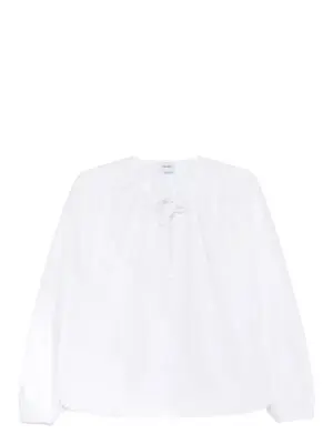 Aspesi Poplin Tie-neck Blouse - White