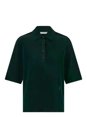 FERRAGAMO Knitted Polo Shirt - Green