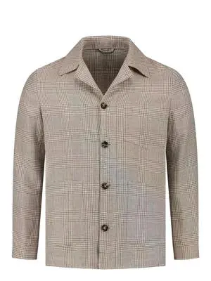 LUIGI BORRELLI Houndstooth Blazer - Neutrals
