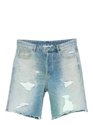 COLE BUXTON Distressed Denim Shorts - Blue