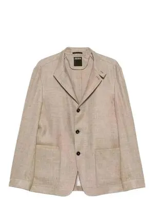 Zegna Single-breasted Blazer - Brown