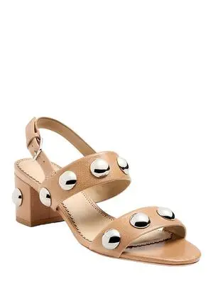 Cinq À Sept Gemma Studded Block Heel Sandals - Brown Sugar