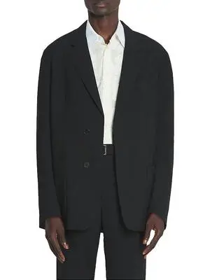 LANVIN Loose Fitting Wool Jacket - Black