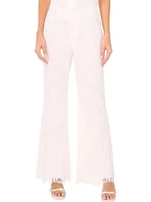 Ted Baker London Lace Front Suiting Pants - Ultra White