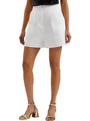 TED BAKER LONDON High-Waisted Pleated Tailored Shorts