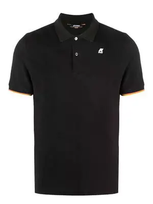 K-WAY Logo Patch Polo Shirt - Black