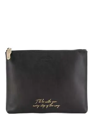 TOD'S Letter Printed Pouch - Black