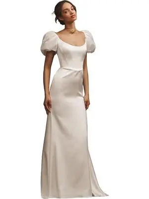 Watters Collins Column Wedding Gown - Ivory
