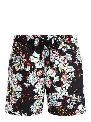 Vilebrequin Flower Splash Moorea Swim Shorts - Black