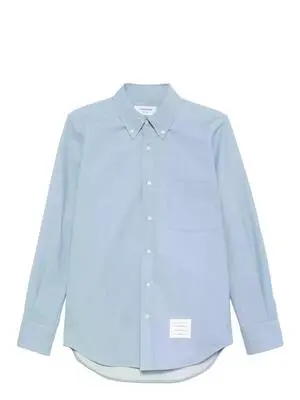 Thom Browne Rwb-stripe Denim Shirt - Blue
