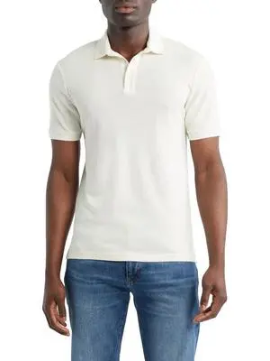 MAVI Slim Fit Cotton Polo - Antique White