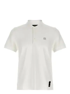 Fendi Ff Metallic Logo Polo Shirt - White