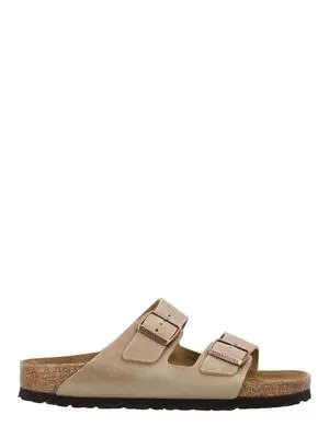 BIRKENSTOCK Arizona Oiled Leather Sandals - Beige