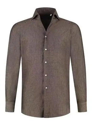 FINAMORE 1925 Linen Shirt - Brown
